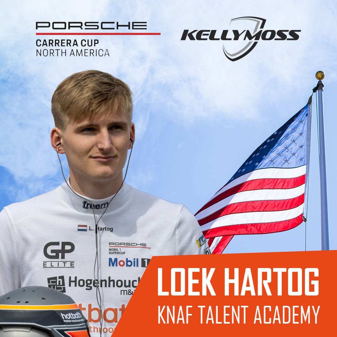 KNAF Talent Academy-rijder Loek Hartog met Kellymoss in Porsche Carrera ...